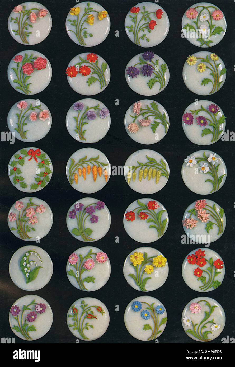 Decorated Mints spread. Mints decorated in flowers including Roses ...