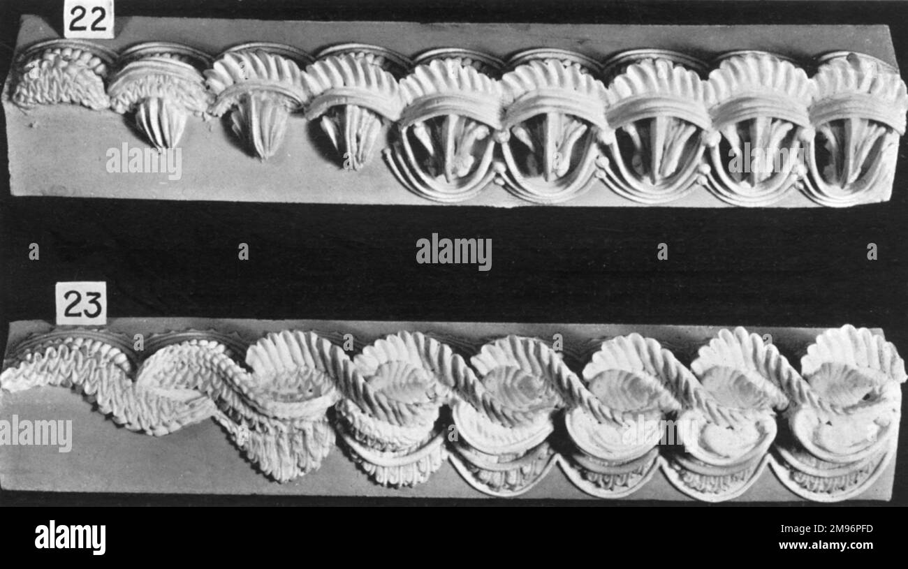 Cake Border and Side Scroll Designs. (22) Serrated Border, (23 ...