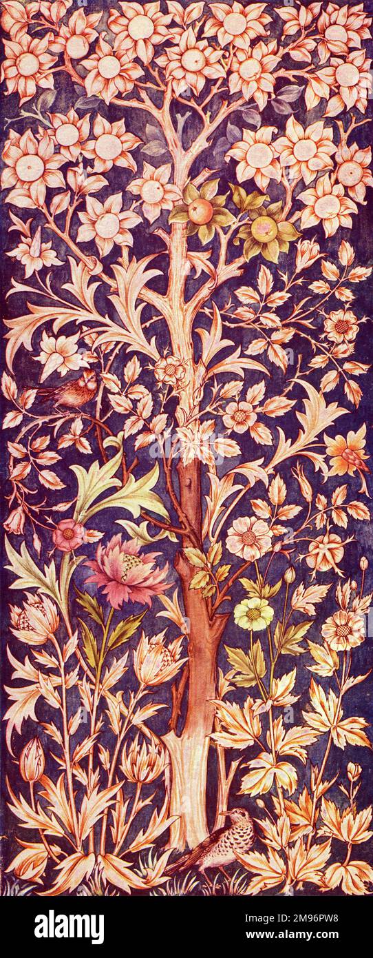 Apple tree embroidery Stock Photo - Alamy