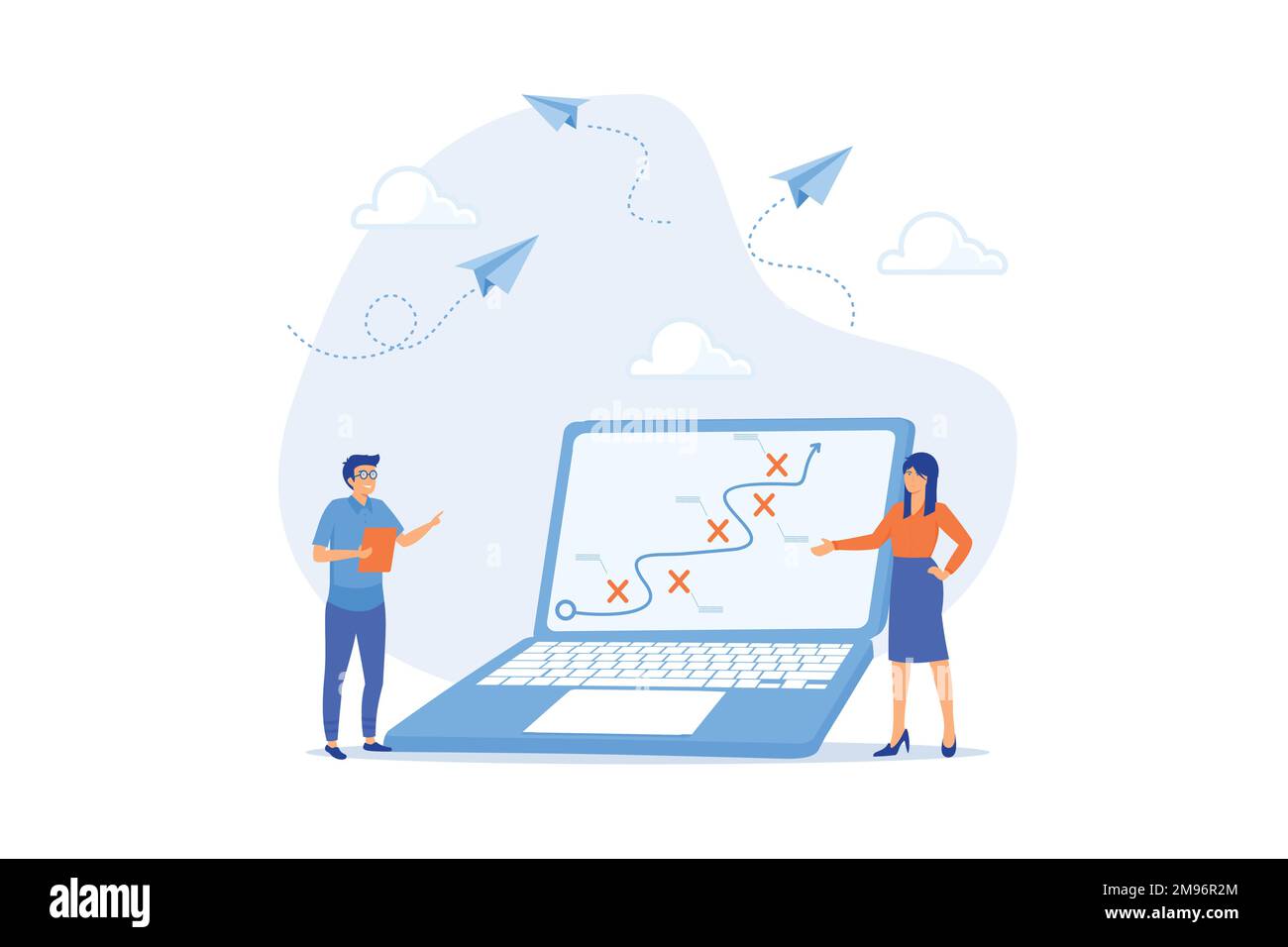 Digital strategy, online marketing or social media communication plan ...