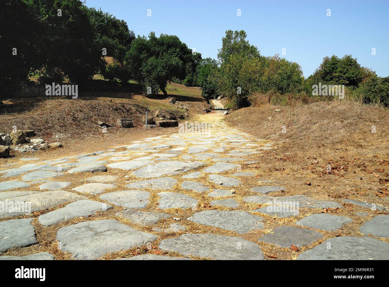 Italy,Campania,Campi Flegrei,the ruins of the acropolis of Cuma. The ...