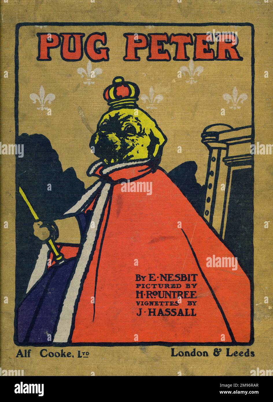 Pug Peter -- cover design, showing the eponymous hero in a crown and ...