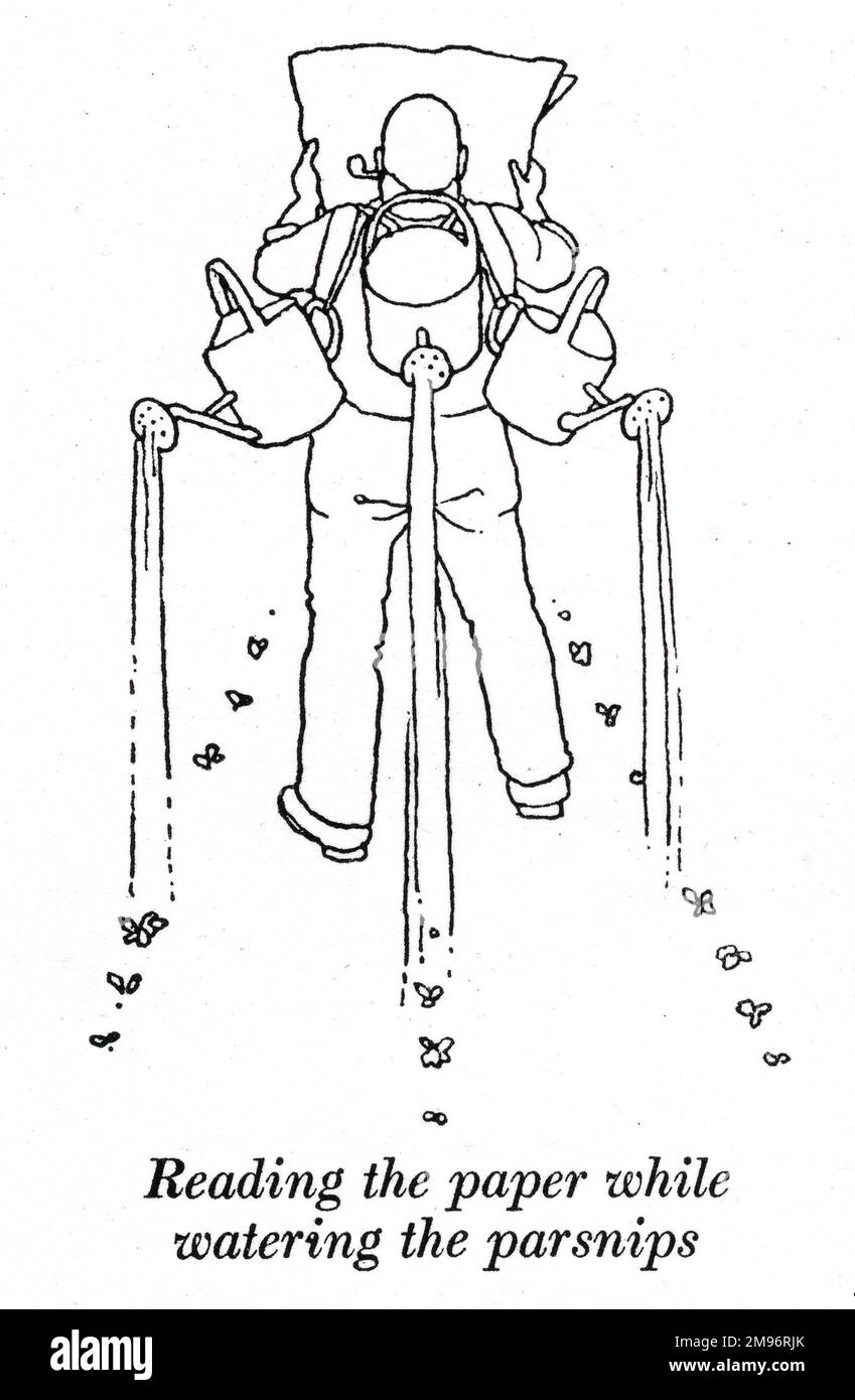 Heath Robinson - Wartime Cartoons - WWII. Reading the paper while ...