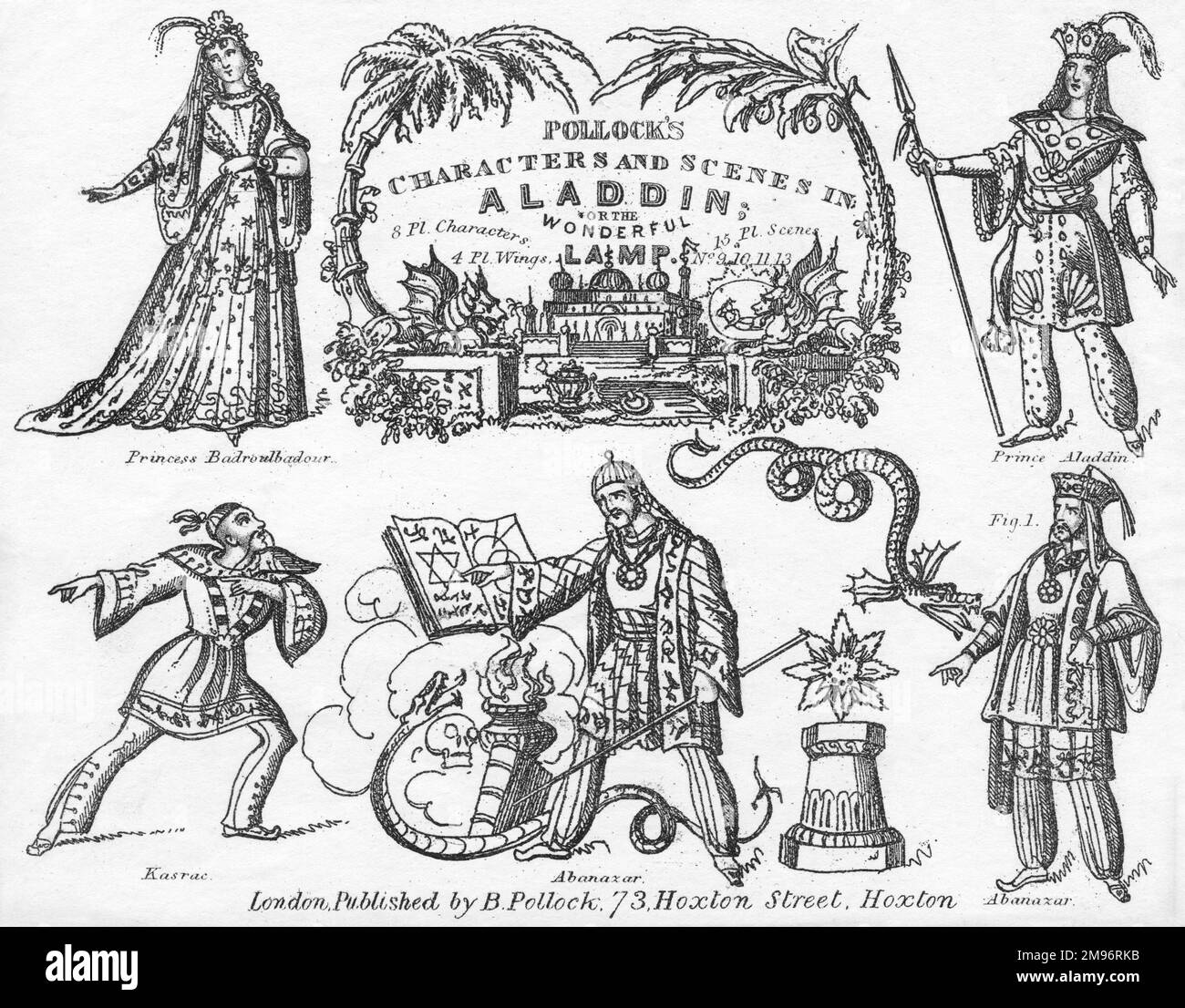 Pollock's Characters and Scenes in Aladdin or the Wonderful Lamp ...