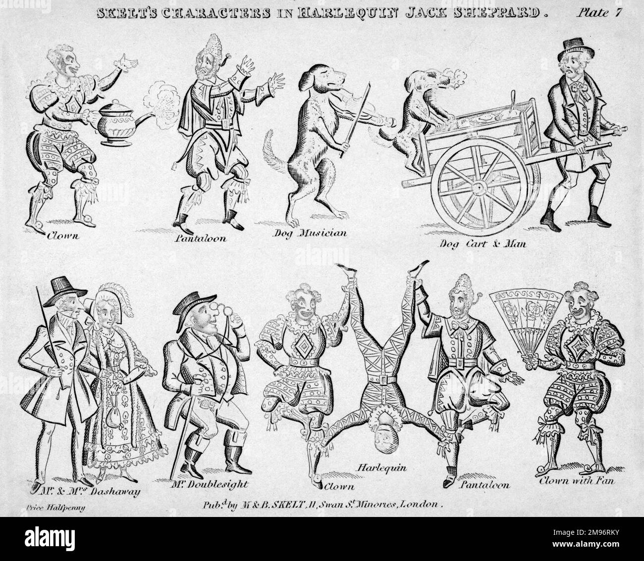 Pantomime characters Black and White Stock Photos & Images - Alamy