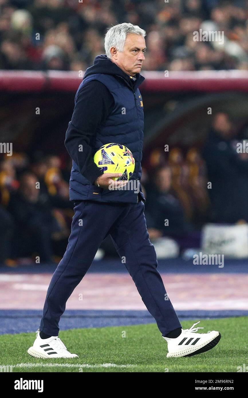 Jose' Mourinho head coach of Roma during the Italian championship Serie ...