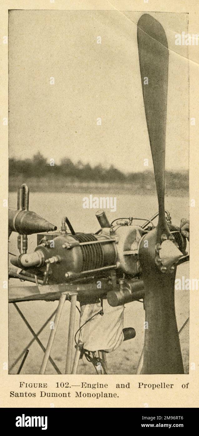 Engine and propeller of Santos Dumont monoplane Stock Photo - Alamy