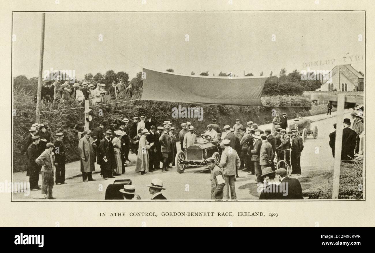 In Athy Control, Gordon-Bennett Race, Ireland, 1903 Stock Photo - Alamy