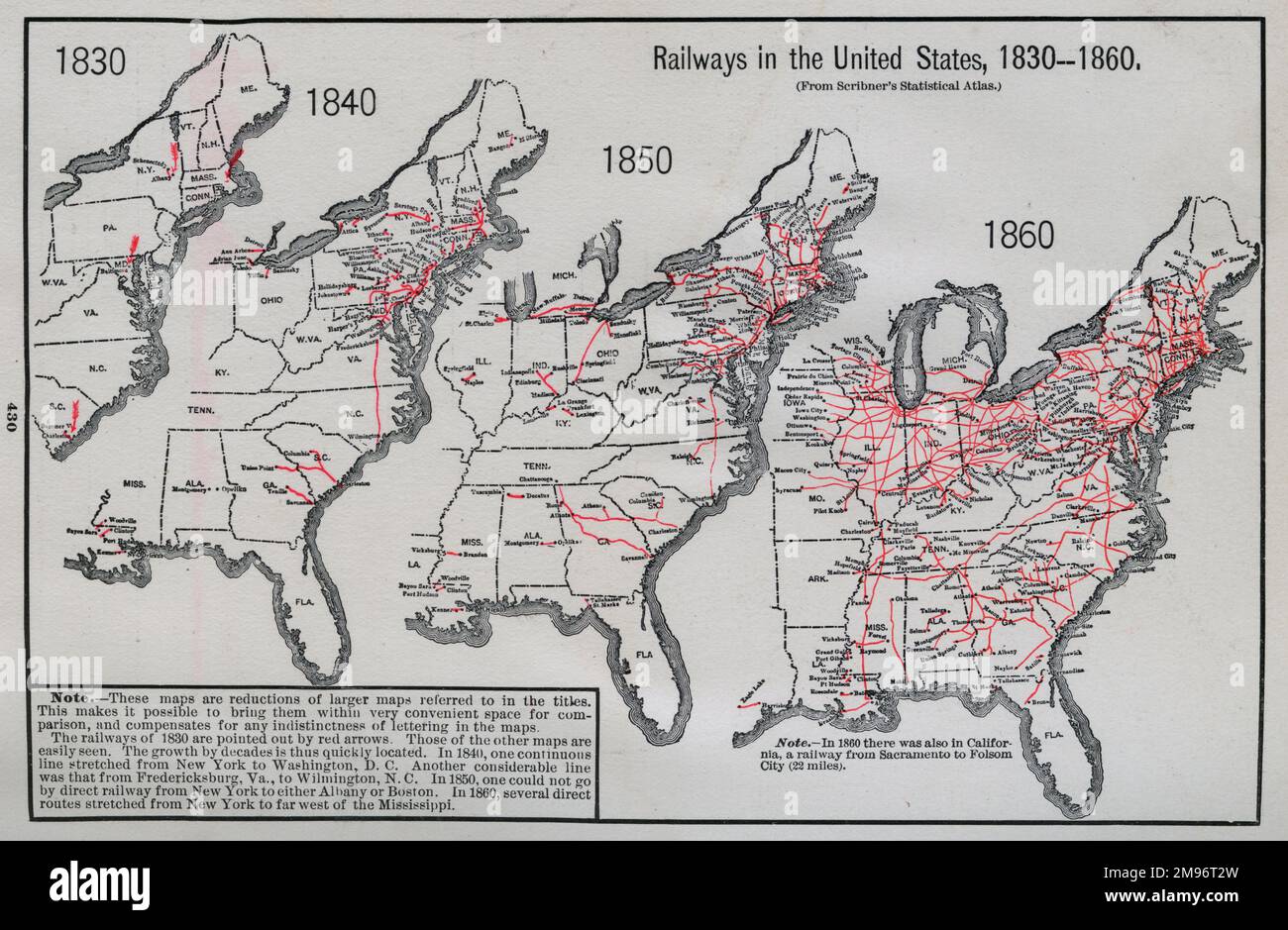 Railways in the United States, 1830 to 1860 Stock Photo - Alamy