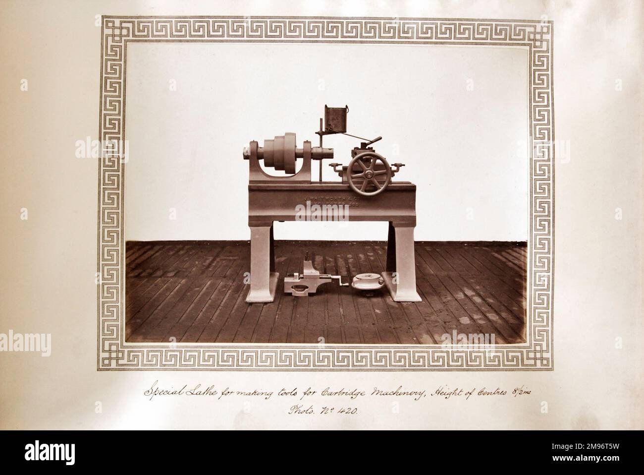Special lathe for making tools for cartridge machinery. Height of ...