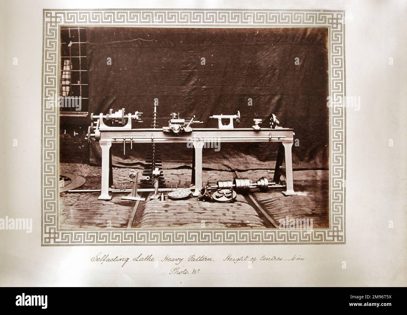 Self-acting lathe, heavy pattern. Height of centres 6 inches Stock ...