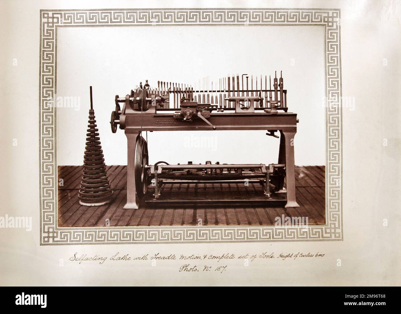 Self-acting lathe with treadle motion and complete set of tools. Height ...