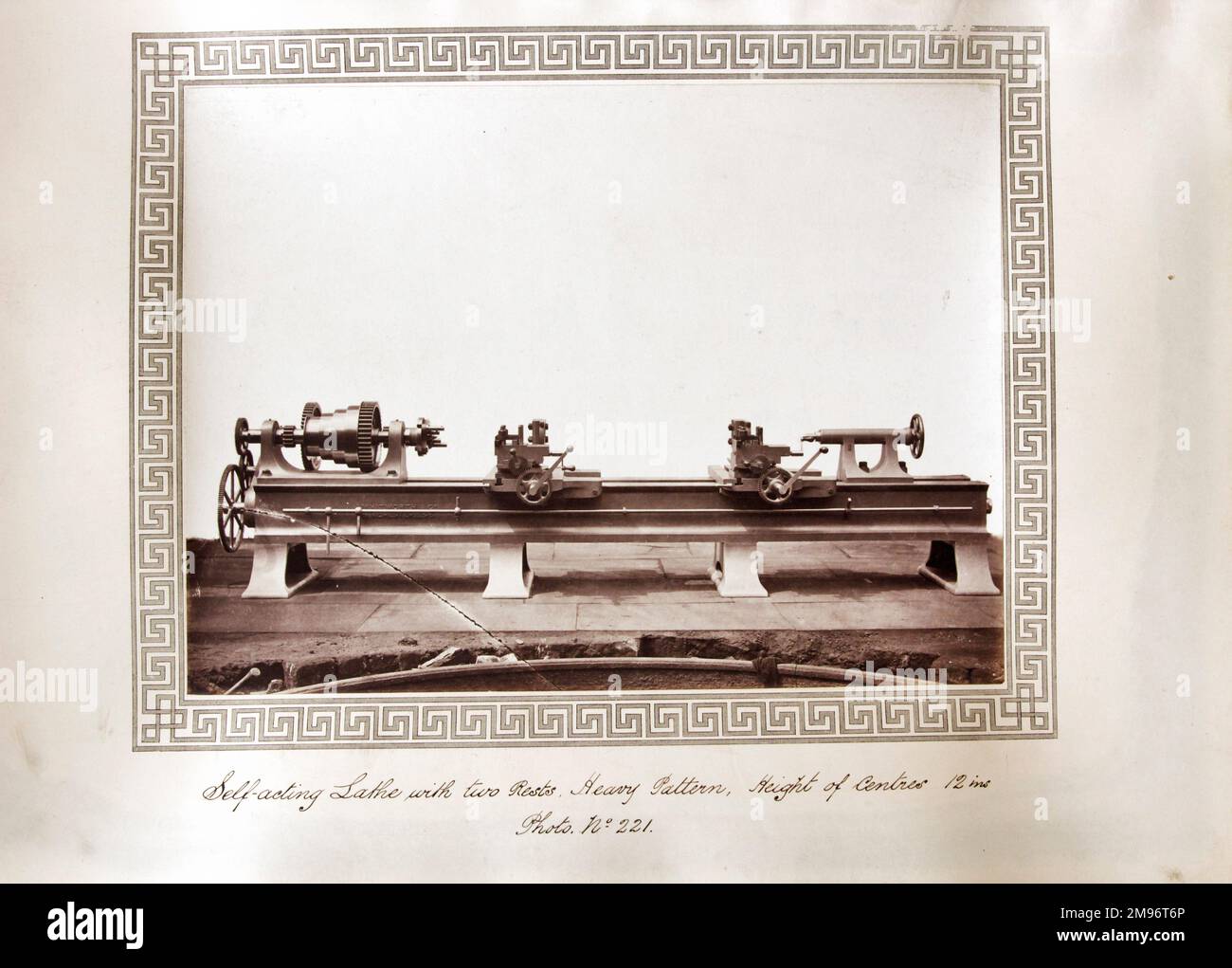 Self-acting lathe with two rests, heavy pattern. Height of centres 12 ...