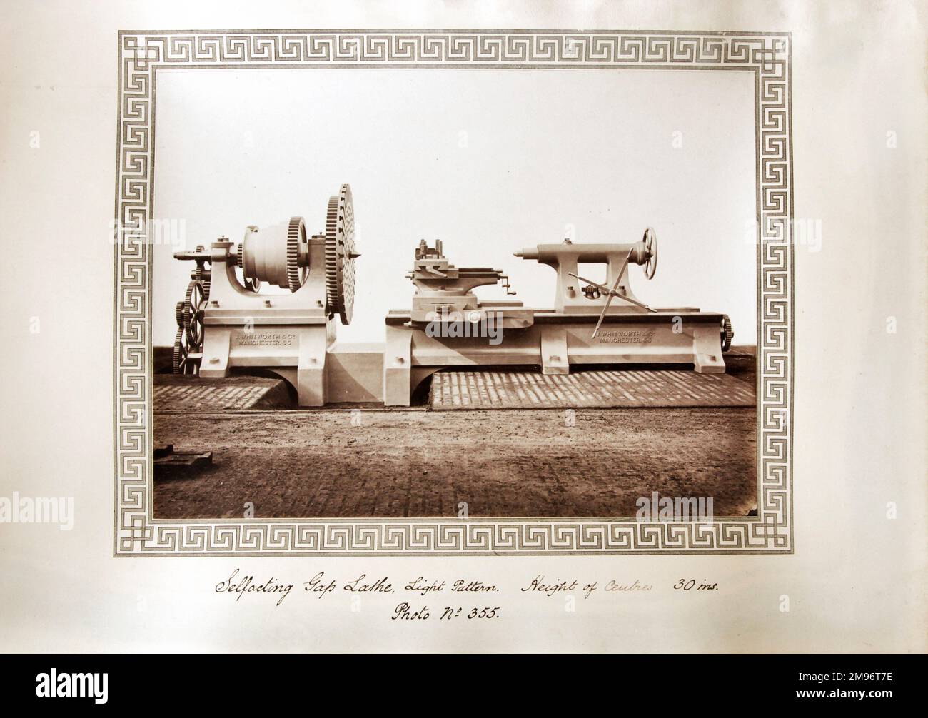 Self-acting gap lathe, light pattern. Height of centres 30 inches Stock ...