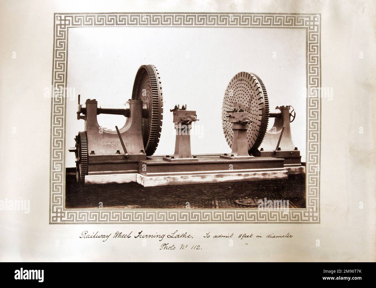 Railway wheel turning lathe. To admit 8 feet in diameter Stock Photo ...