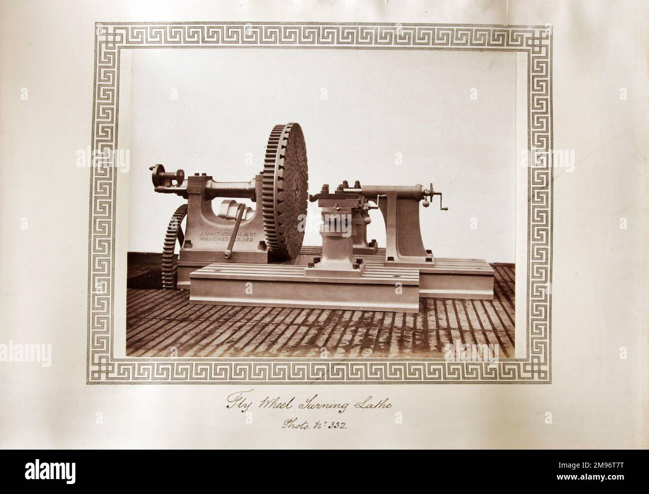 Fly wheel turning lathe Stock Photo - Alamy