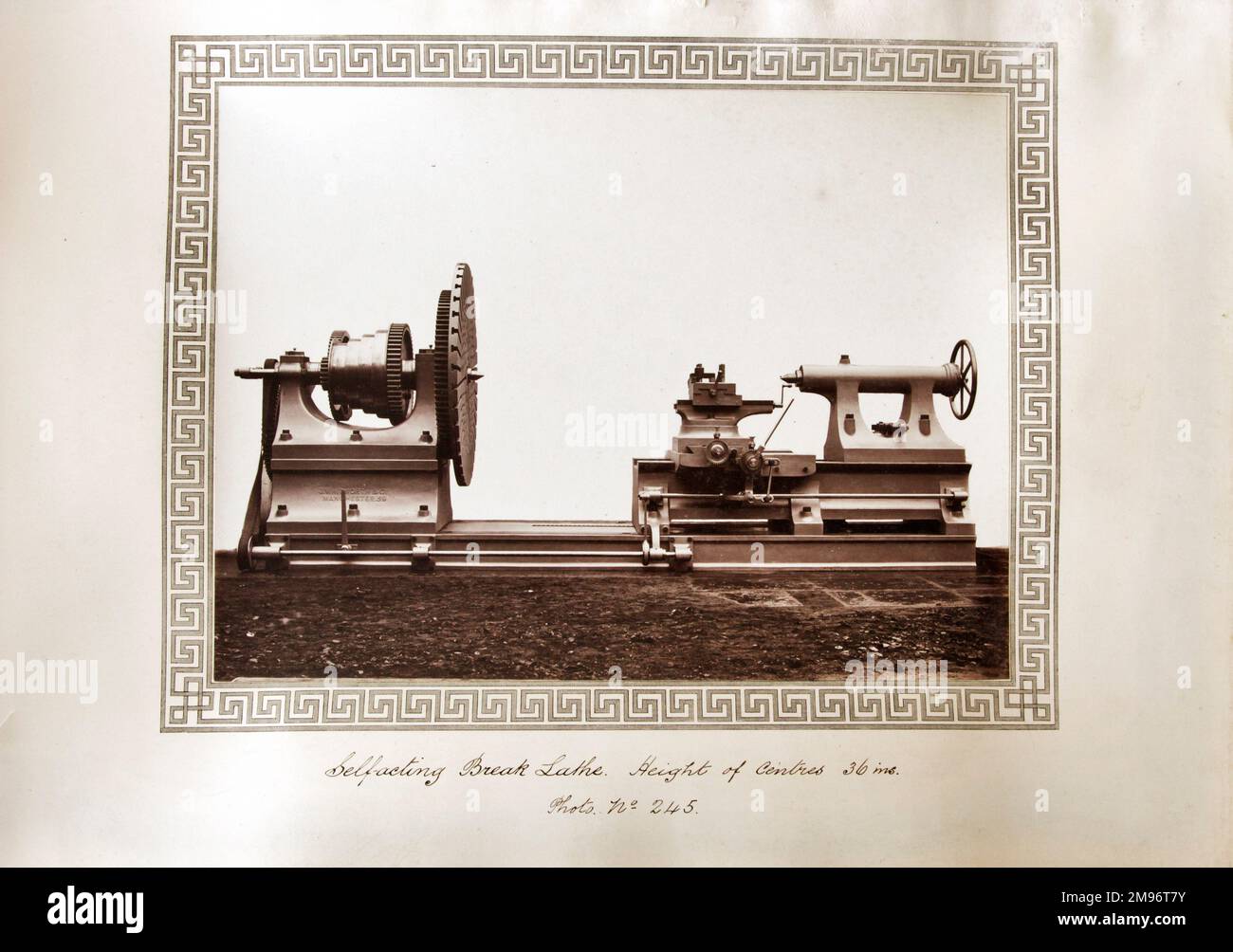 Self-acting break lathe. Height of centres 36 inches Stock Photo - Alamy