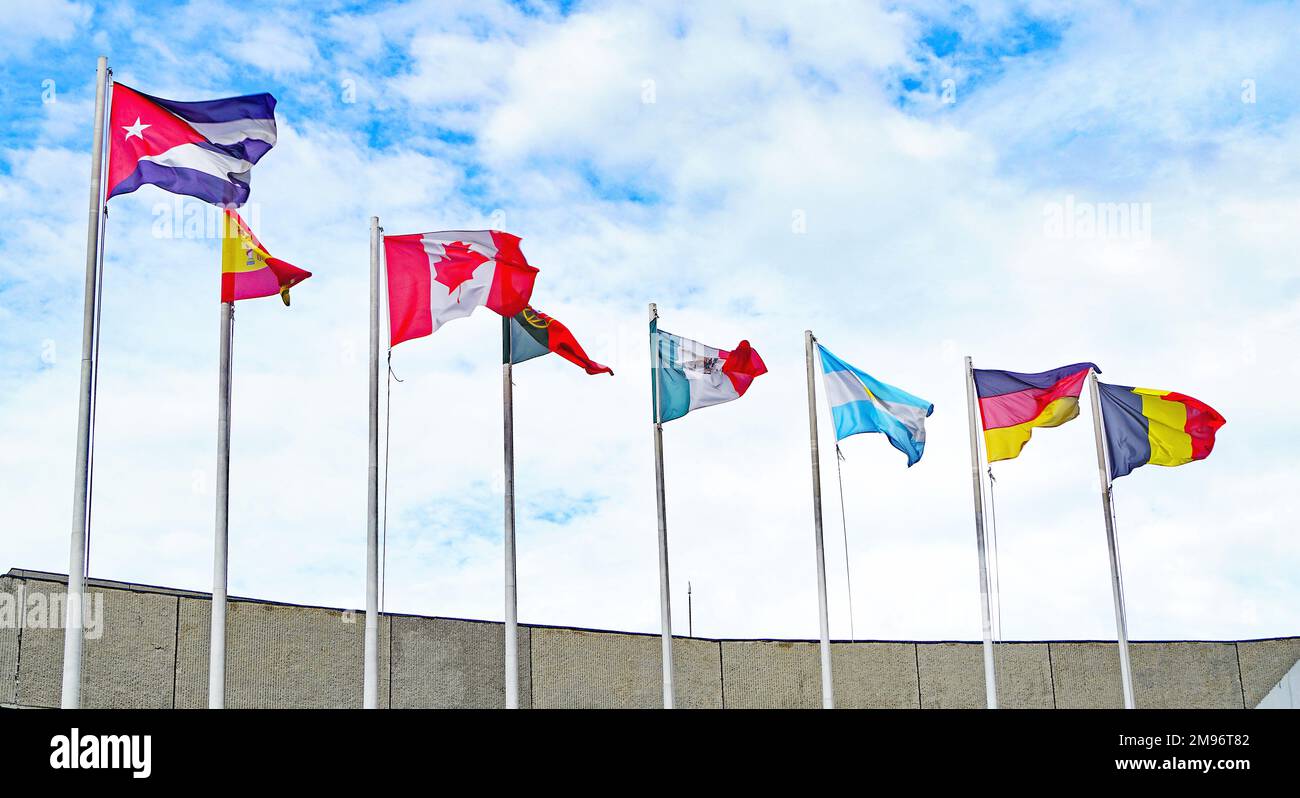 Flags of various countries Stock Photo - Alamy