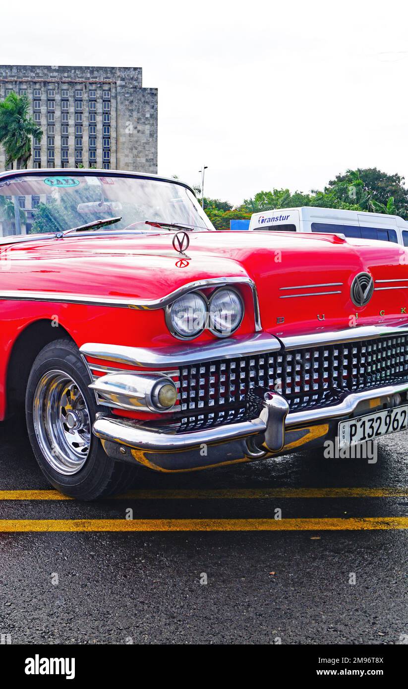 Classic cars in the Havana in Republic of Cuba, Caribbean Stock Photo ...