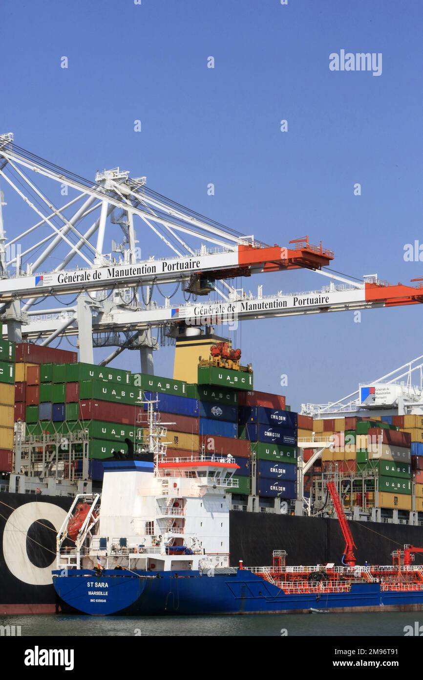 Container Terminal. Le Havre. Haute-Normandie. Seine-Maritime. France ...