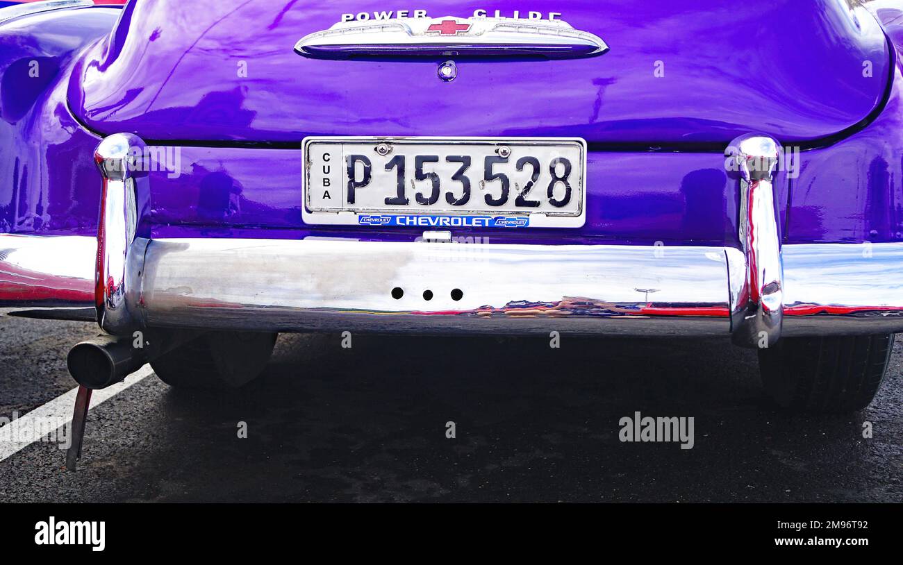 Classic cars in the Havana in Republic of Cuba, Caribbean Stock Photo ...