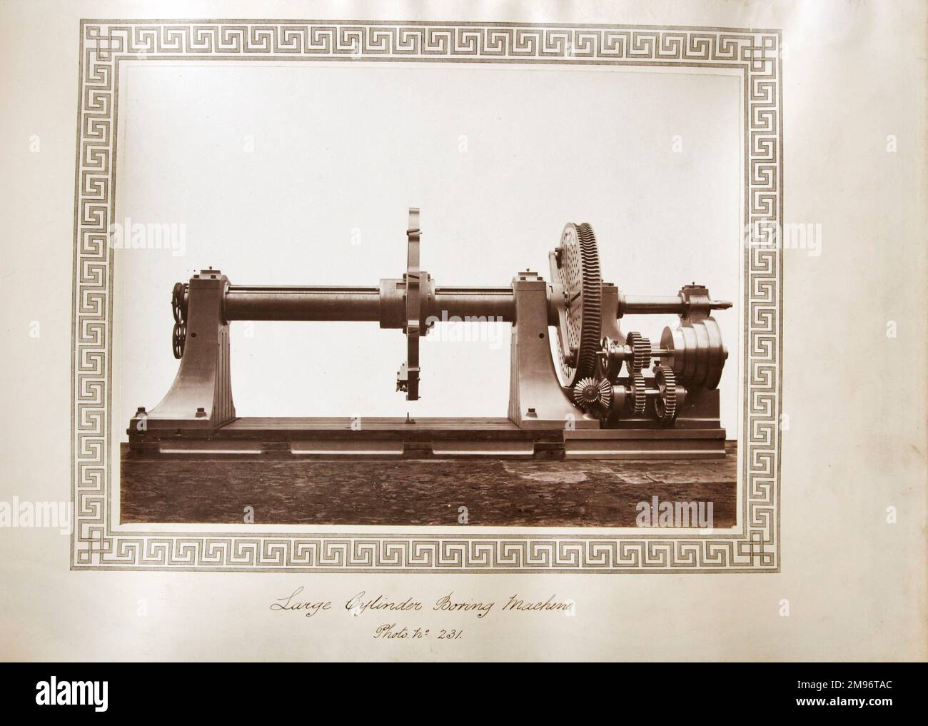 Large cylinder boring machine Stock Photo - Alamy