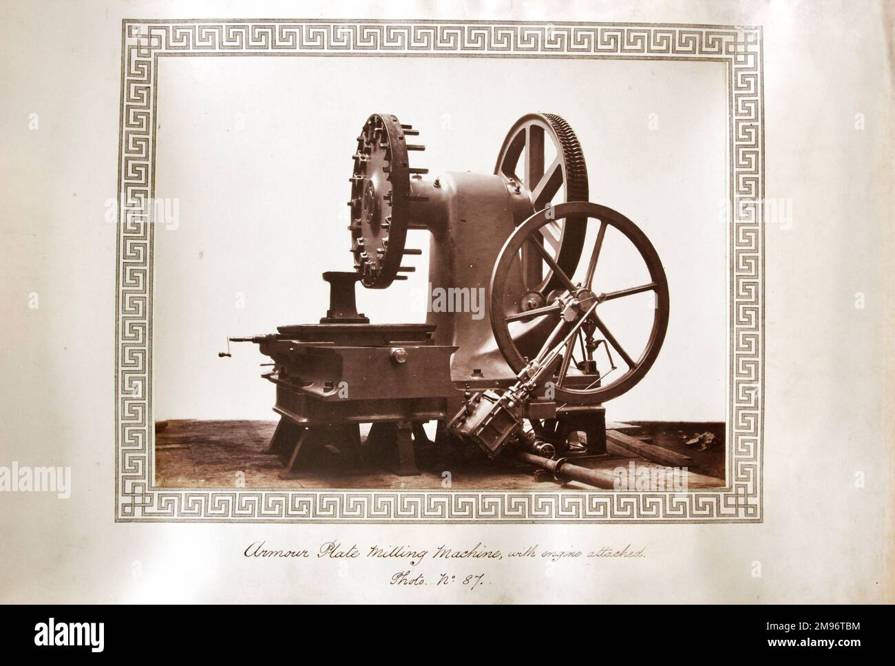 Armour plate milling machine with engine attached Stock Photo - Alamy