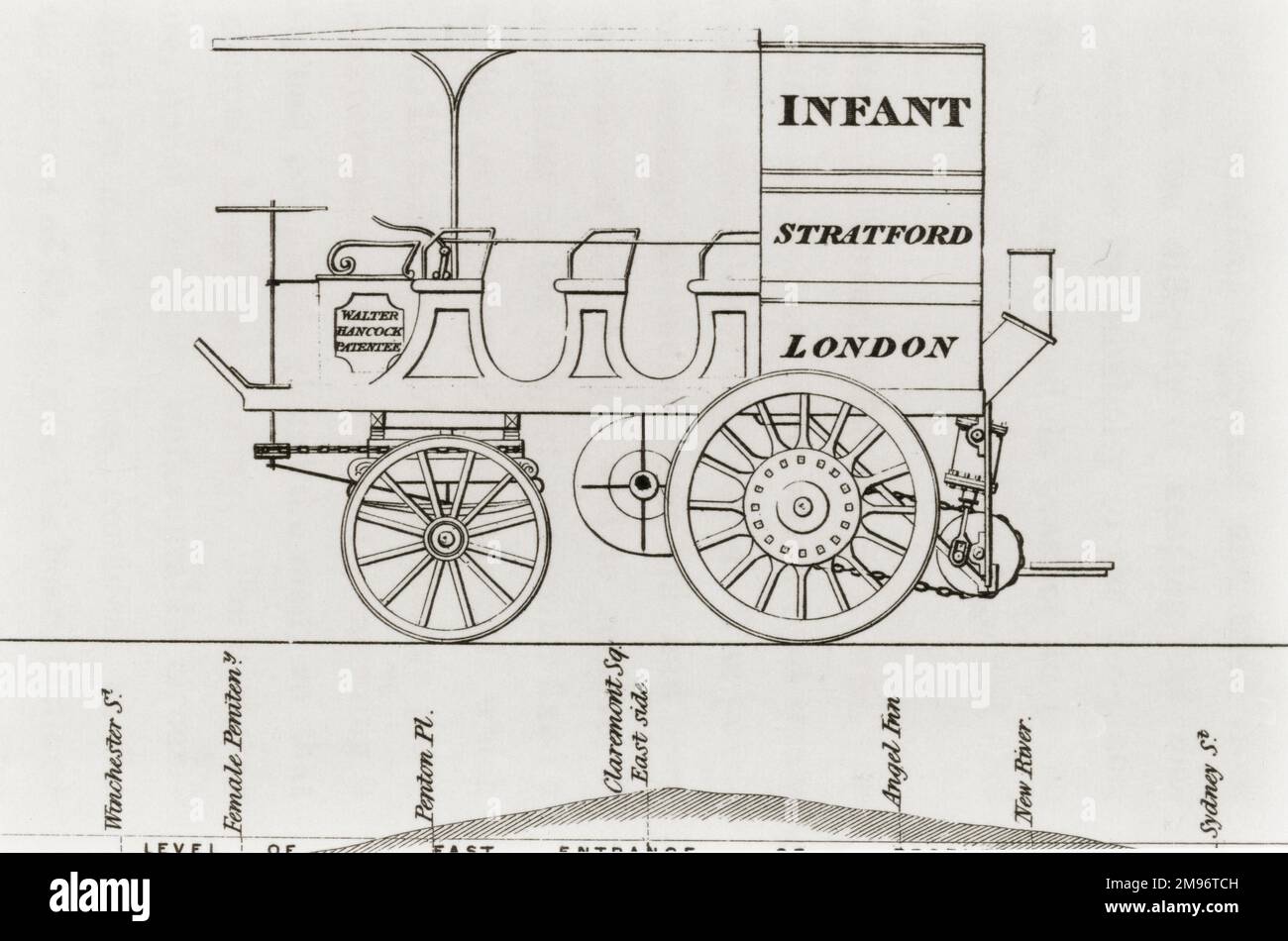 Hancock Steam bus Stock Photo - Alamy