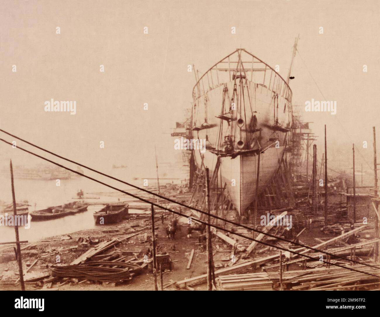 Bow of ?Great Eastern?, 2 November 1857 (Howlett Stock Photo - Alamy