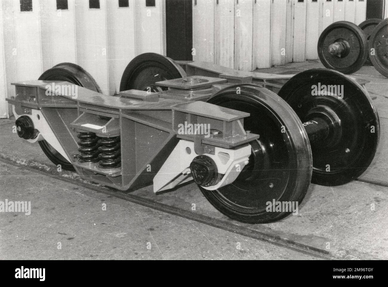 Cross-braced bogie for metre gauge wagons, c.1979 Stock Photo - Alamy