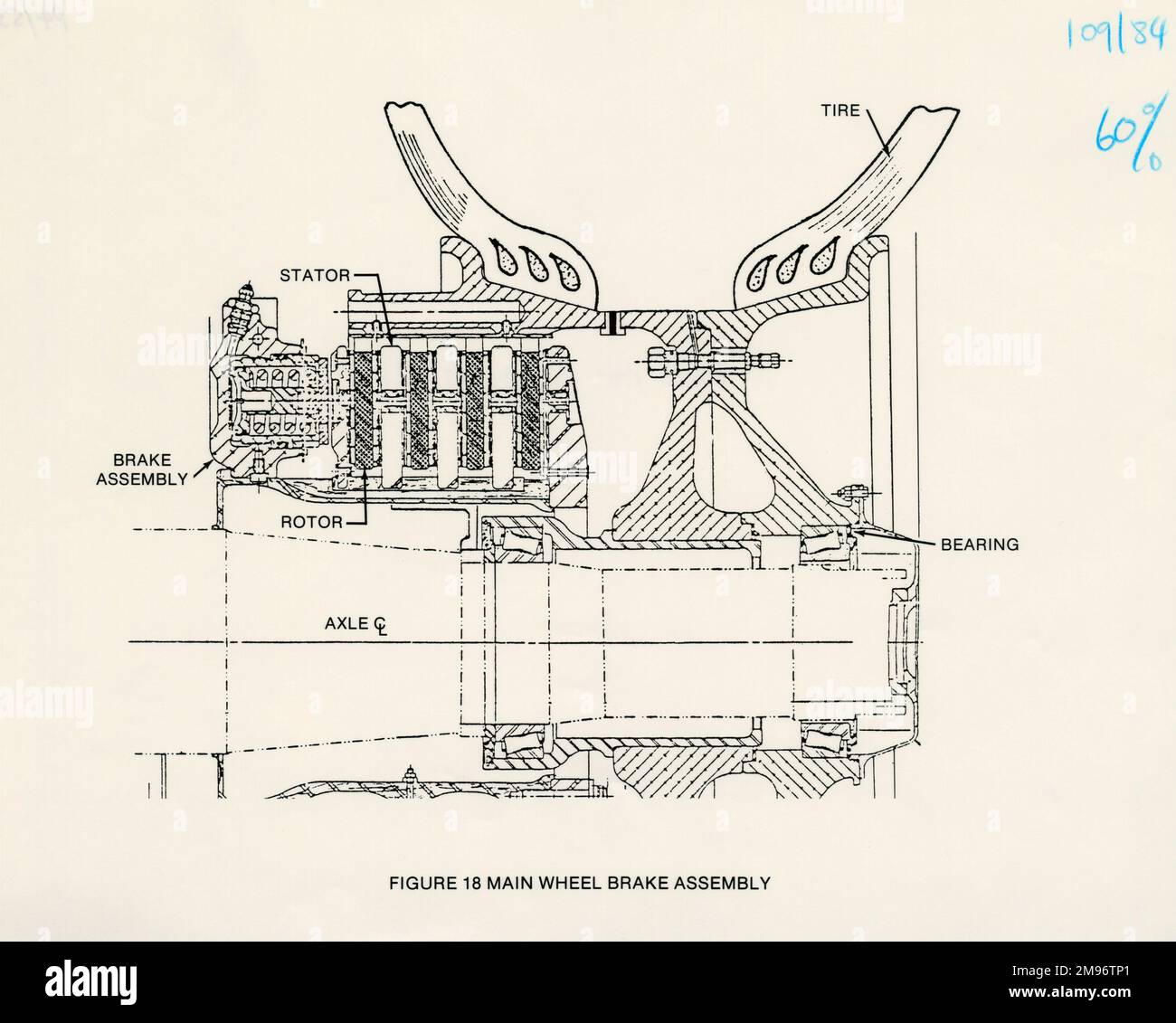 Diagram of main wheel brake assembly of the Space Shuttle Orbiter Stock ...