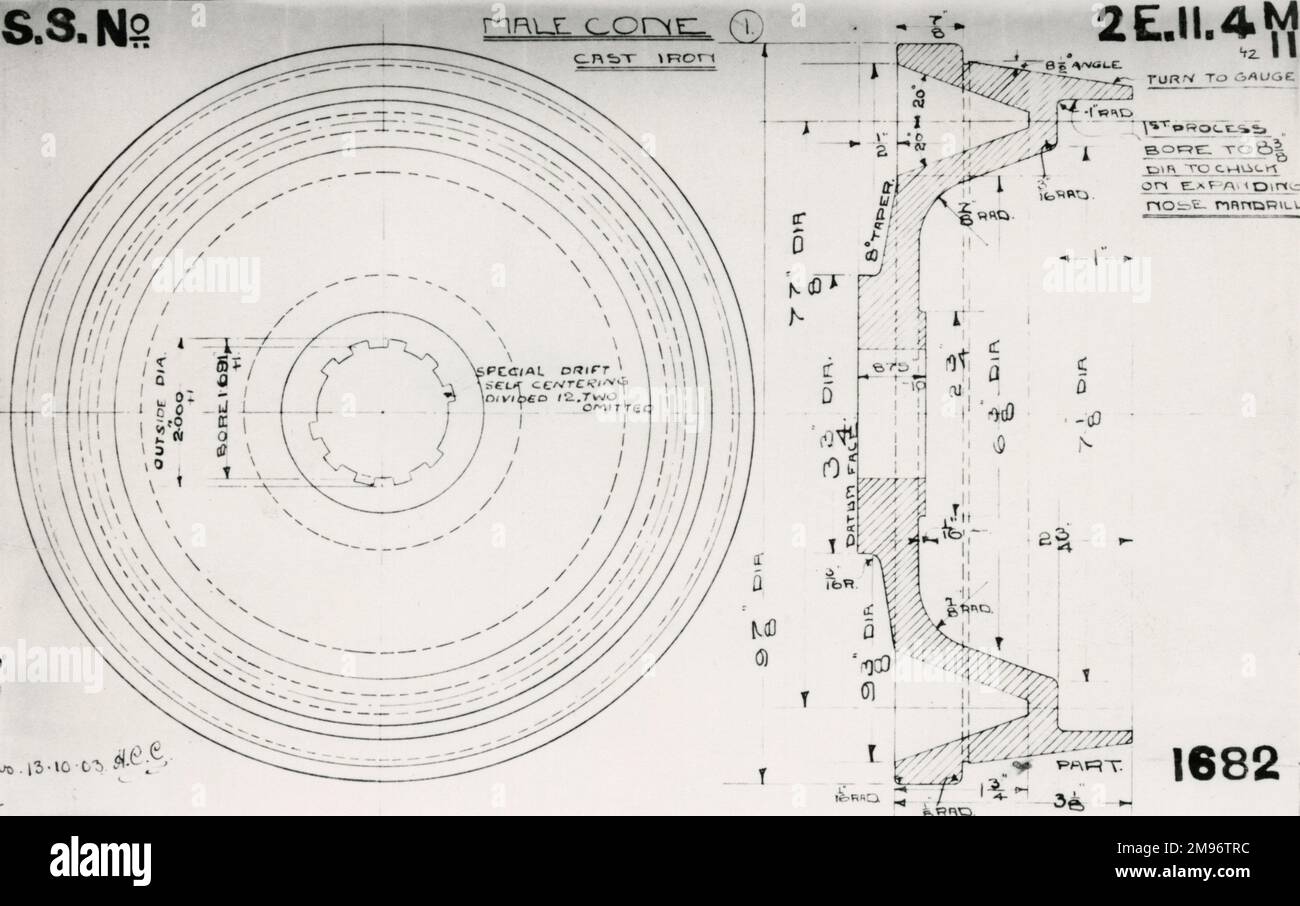 ?Male cone? ? Lanchester drawing Stock Photo - Alamy