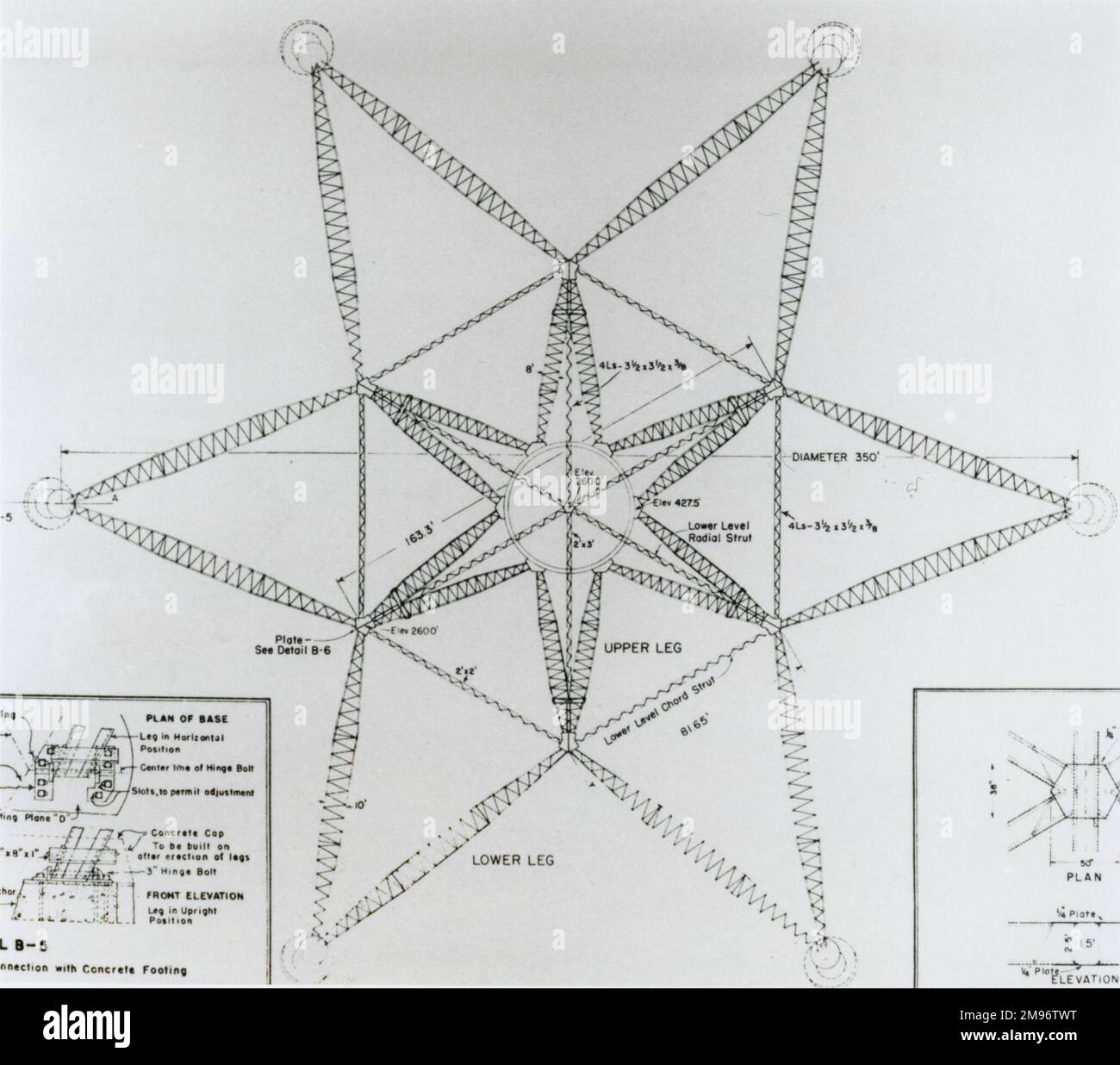 Plan of 6500kw twin wheel aerogenerator hexagon spar tower by P H ...