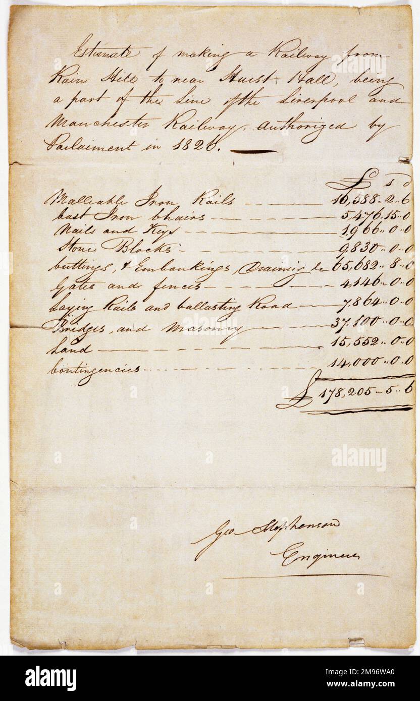 George Stephenson?s letters Stock Photo - Alamy