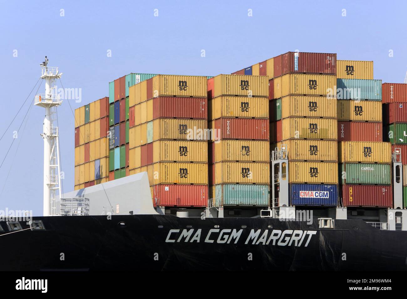 Container Terminal. Le Havre. Haute-Normandie. Seine-Maritime. France ...