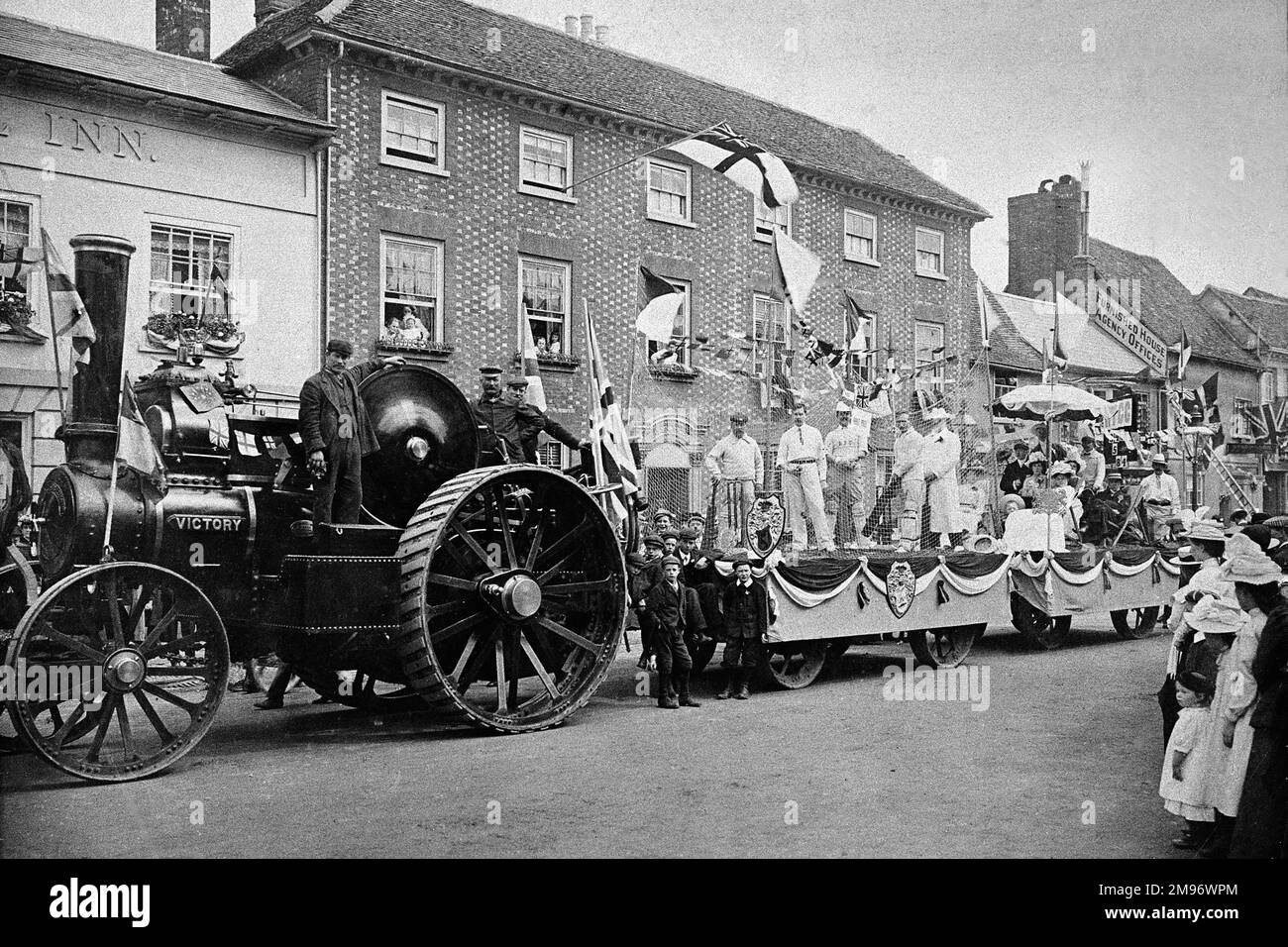 Victory steam engine in procession - Henley-on-Thames, probably to ...