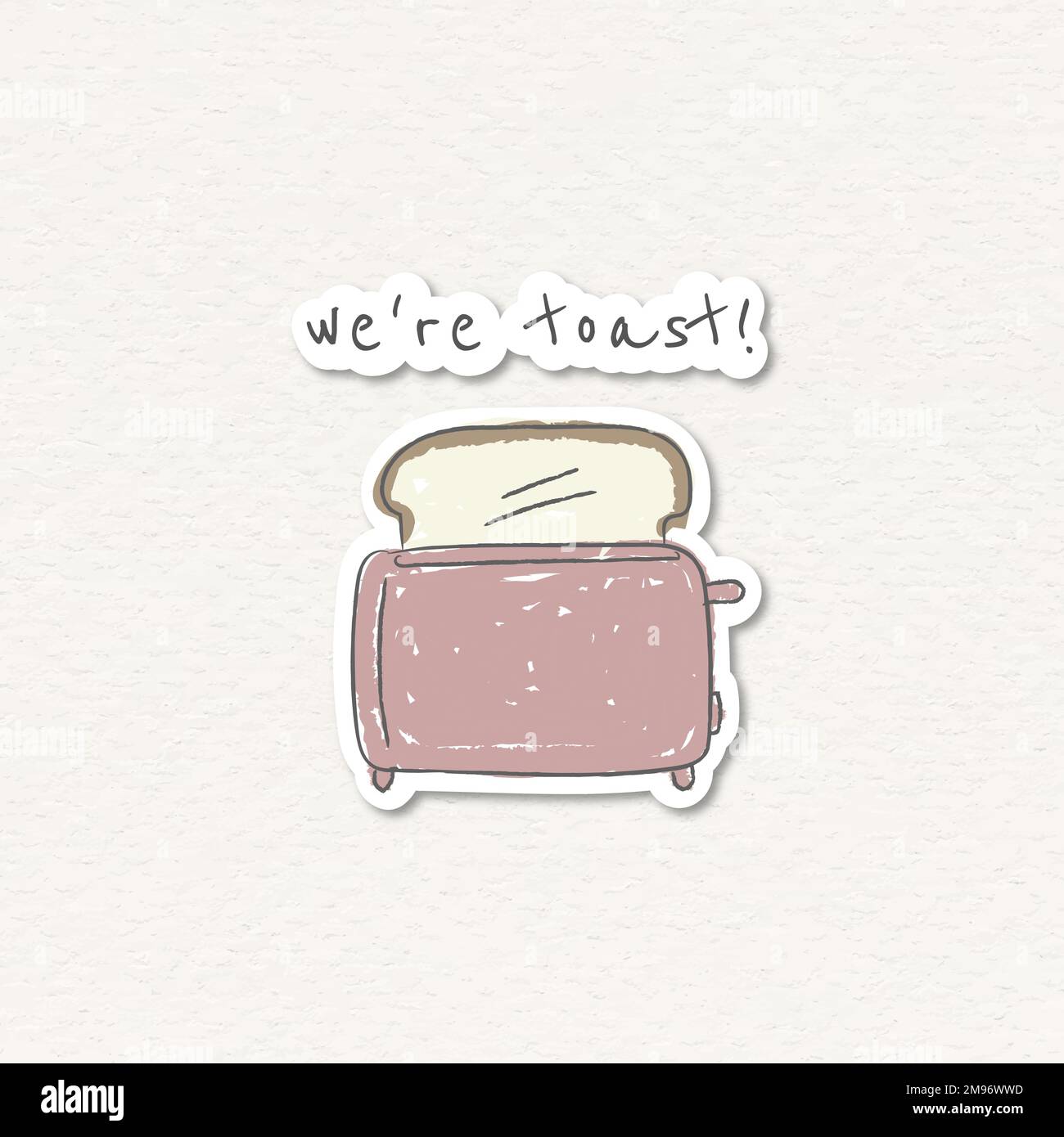 Doodle pink bread toaster sticker vector Stock Vector Image & Art - Alamy