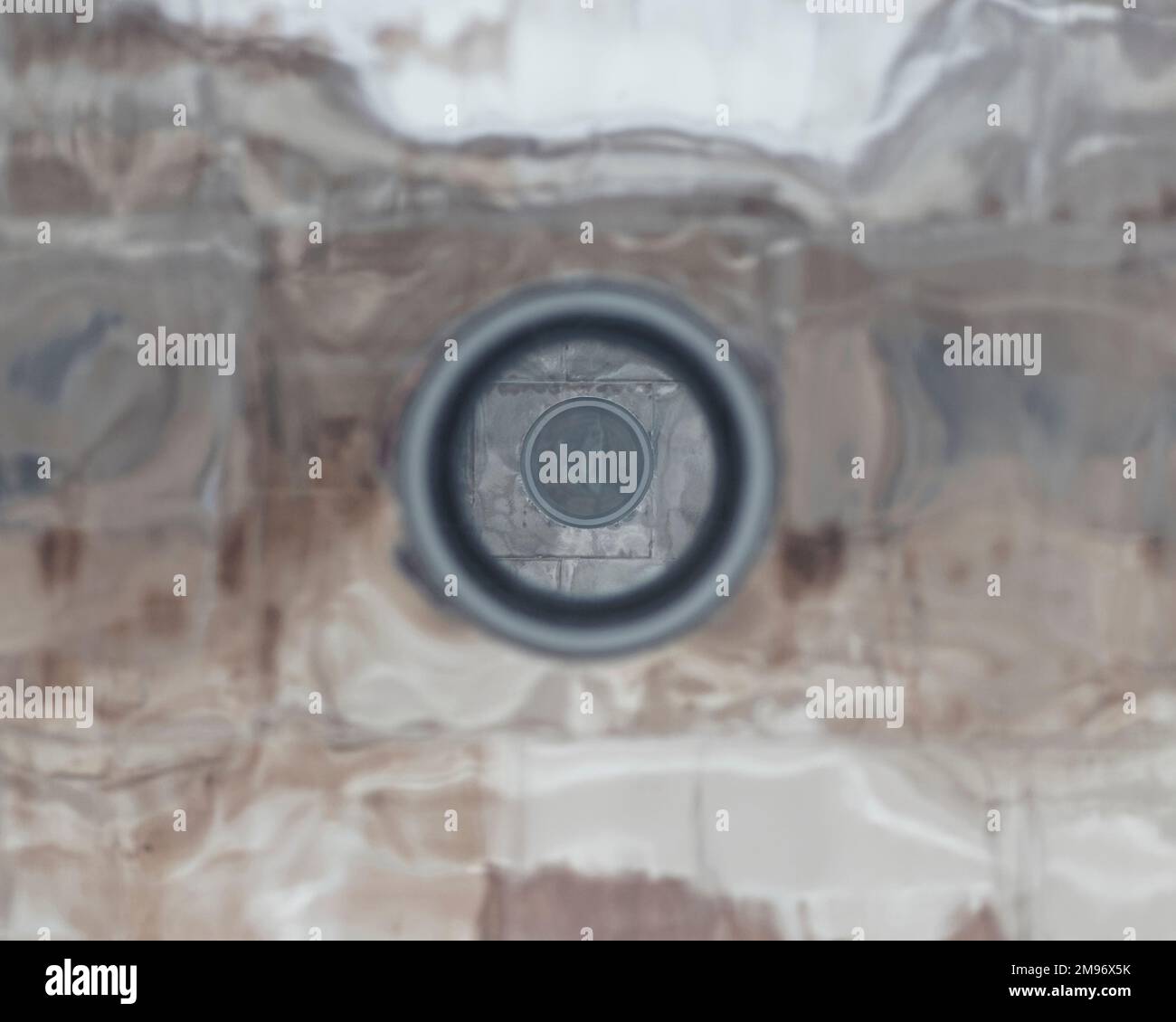 A small window that allows for viewing of anyone in a hallway Stock ...