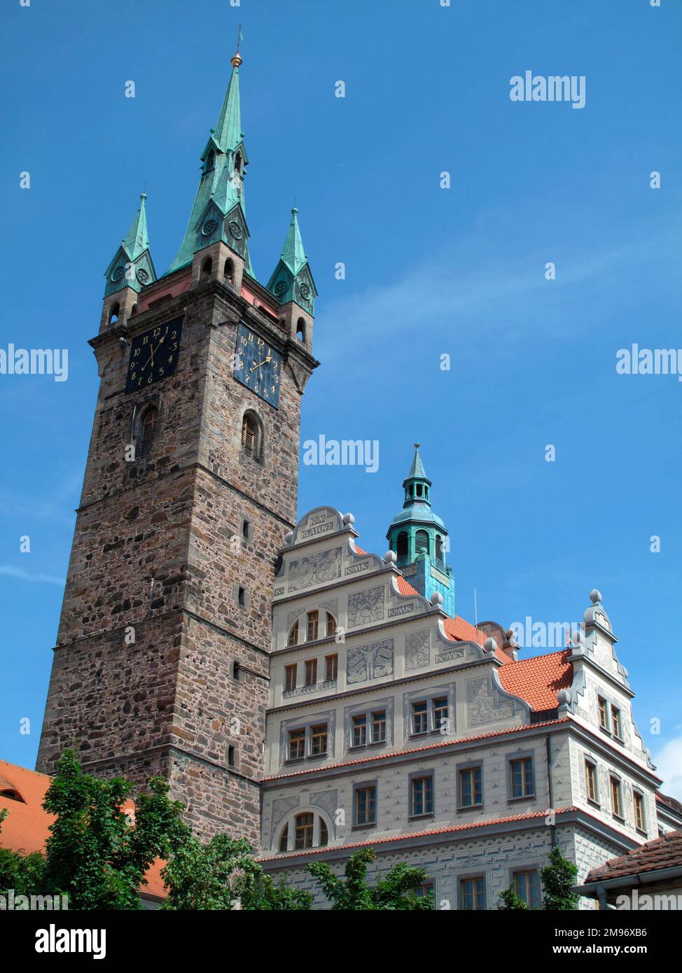 The Czech Republic, Klatovy (Klattau): The Black Tower (1557 AD Stock ...