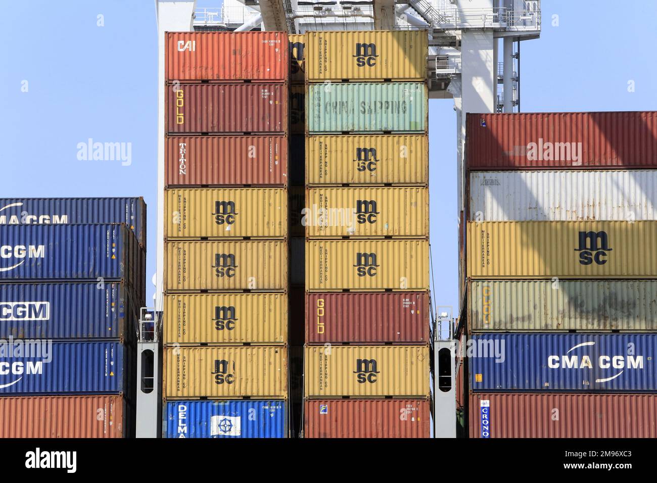 Container Terminal. Le Havre. Haute-Normandie. Seine-Maritime. France ...