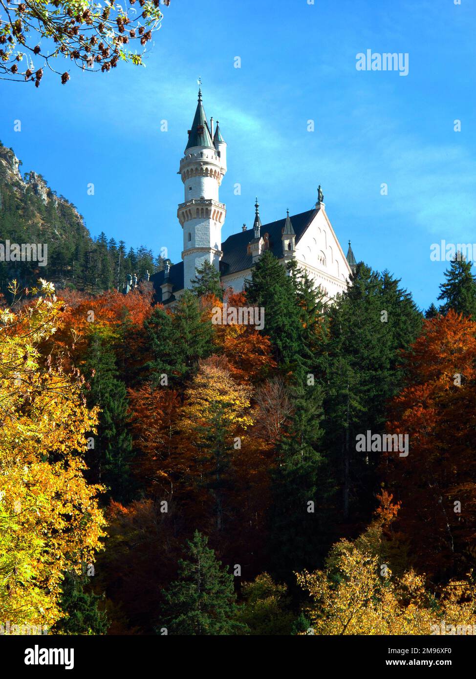 Germany, Bayern, Fussen, Schwangau: Neuschwanstein Palace (1886 AD) in ...