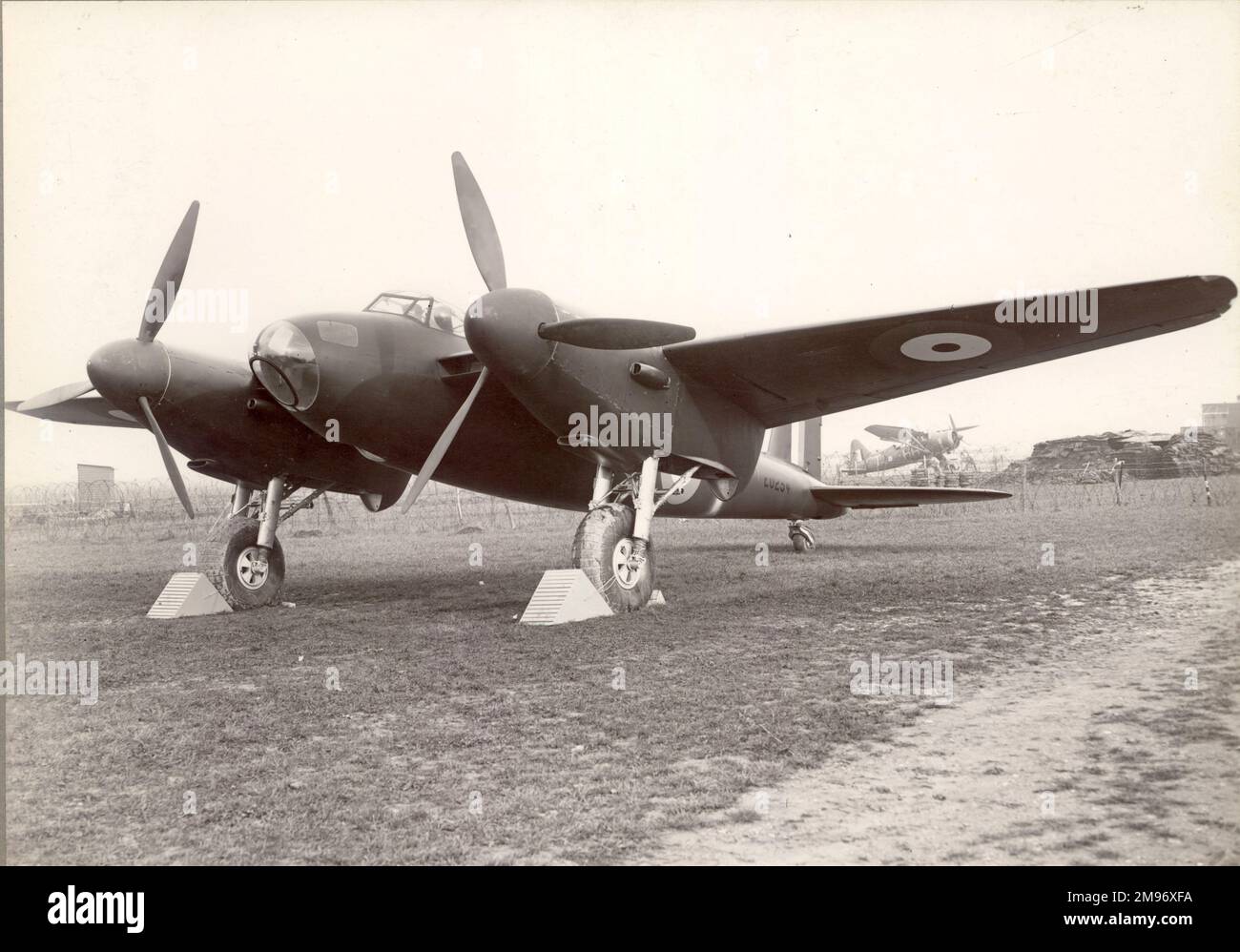 De Havilland Mosquito prototype W4050. Despite looking dark grey, it ...
