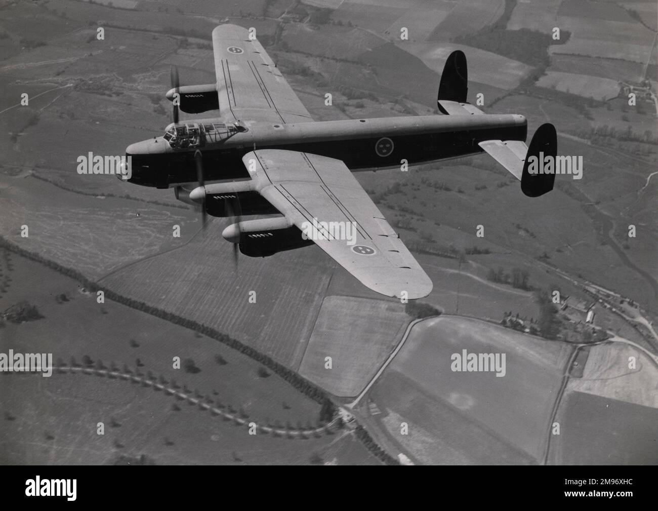 Avro Lancaster 80001, engine test bed for the Swedish Dovern turbojet ...
