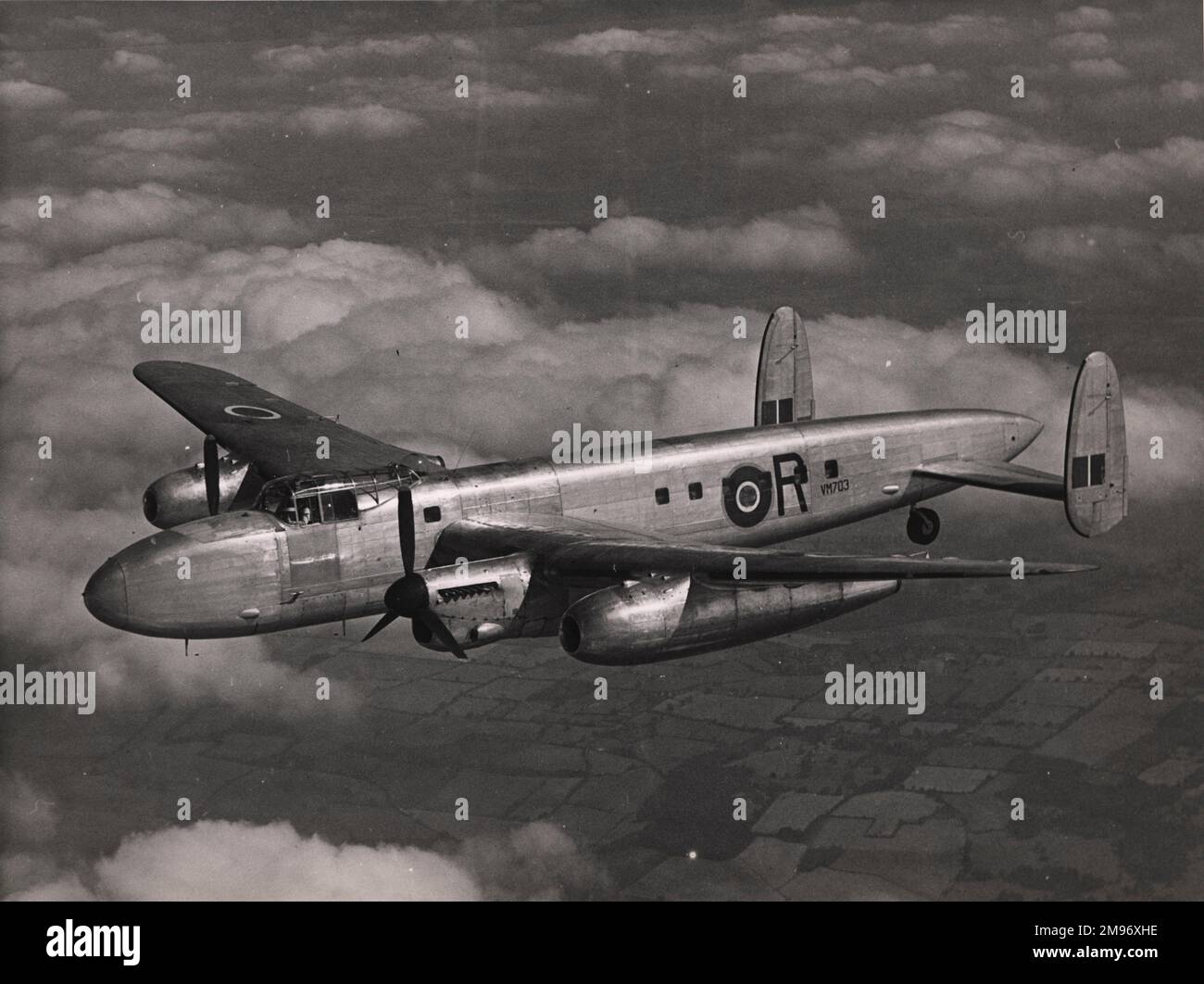 Avro Lancastrian II, VM703, delivered to the de Havilland Engine Co in ...