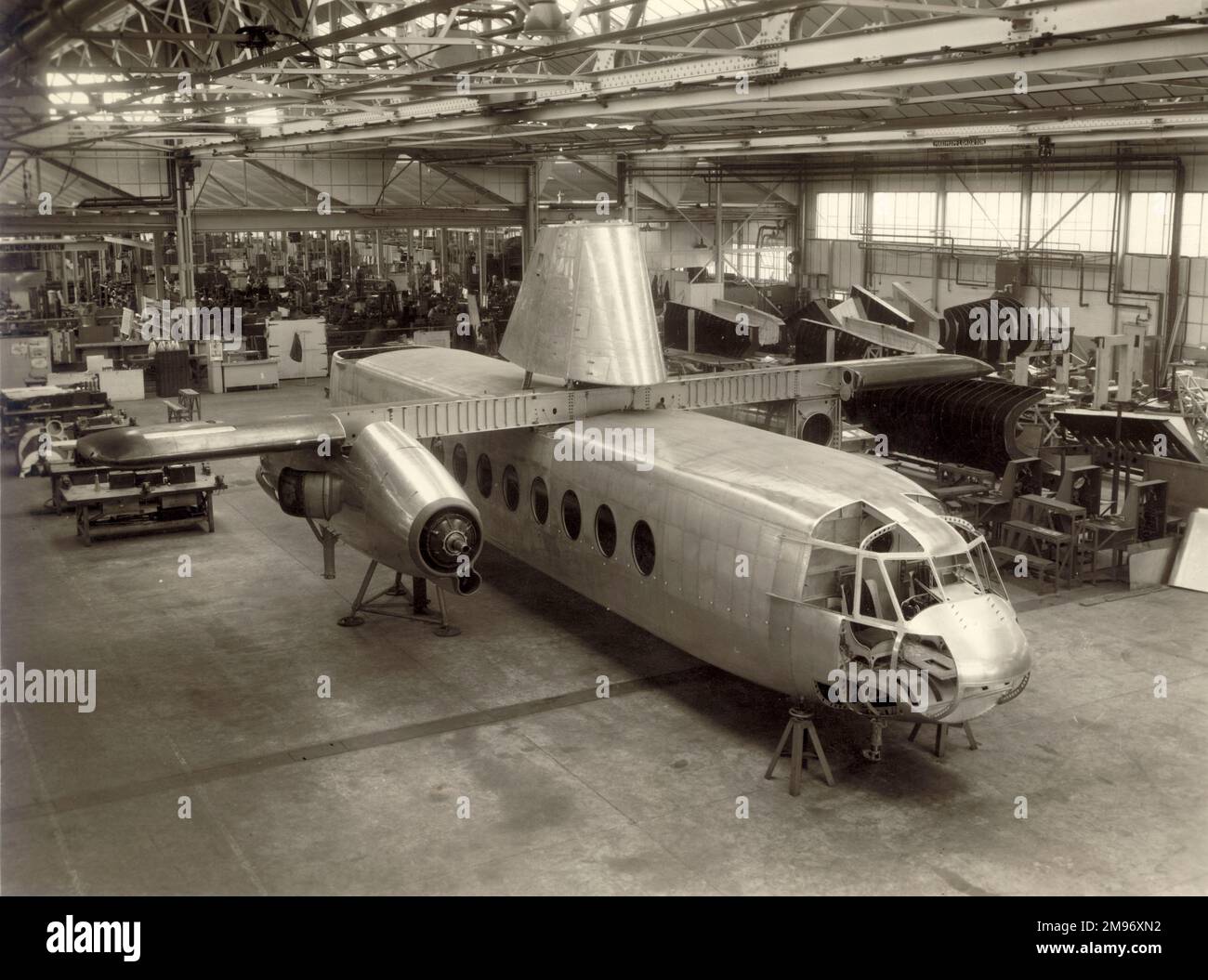 Fairey Rotodyne under construction Stock Photo - Alamy