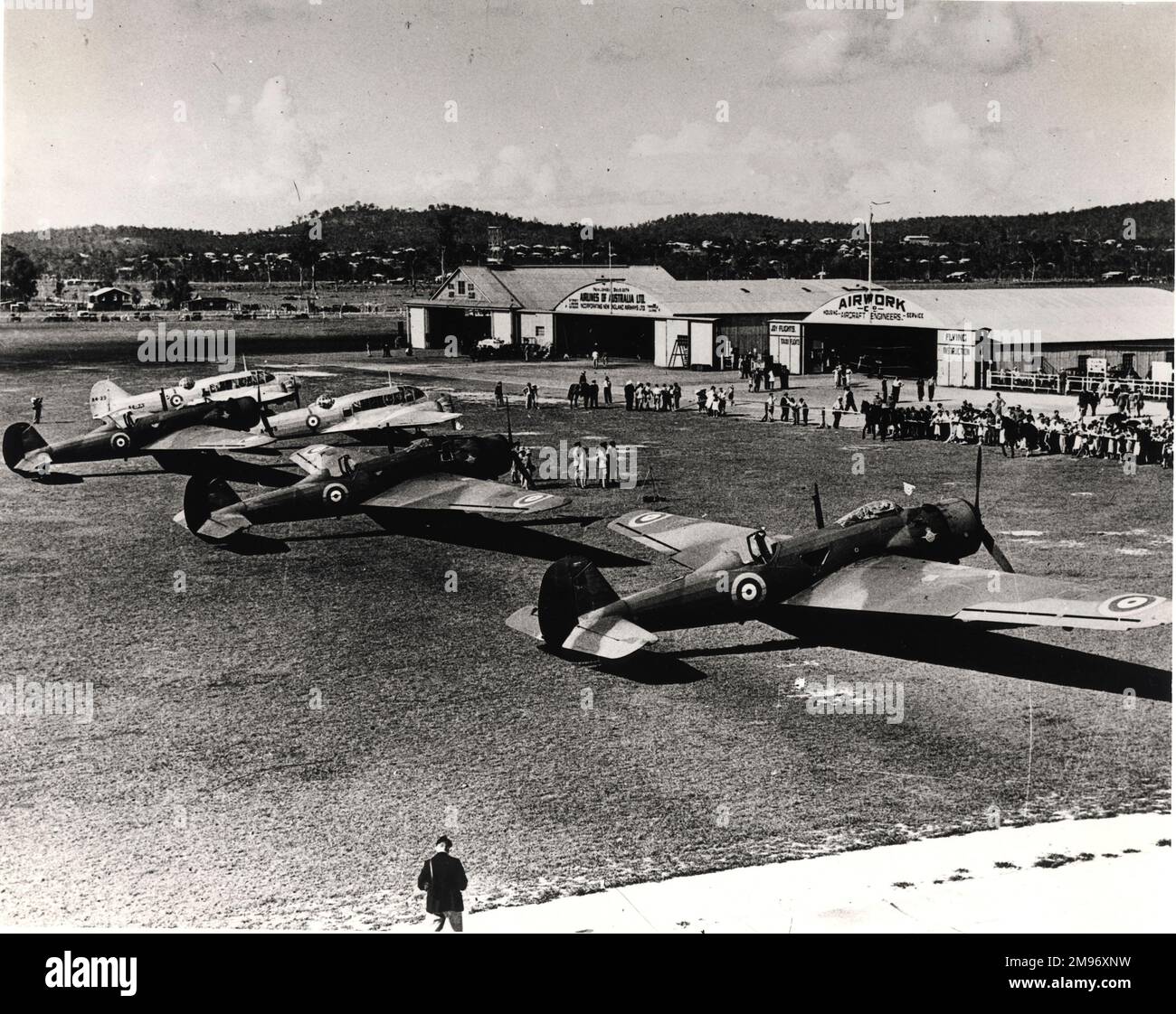 RAF Long Range Flight of three Wellesleys during a tour of Australia ...