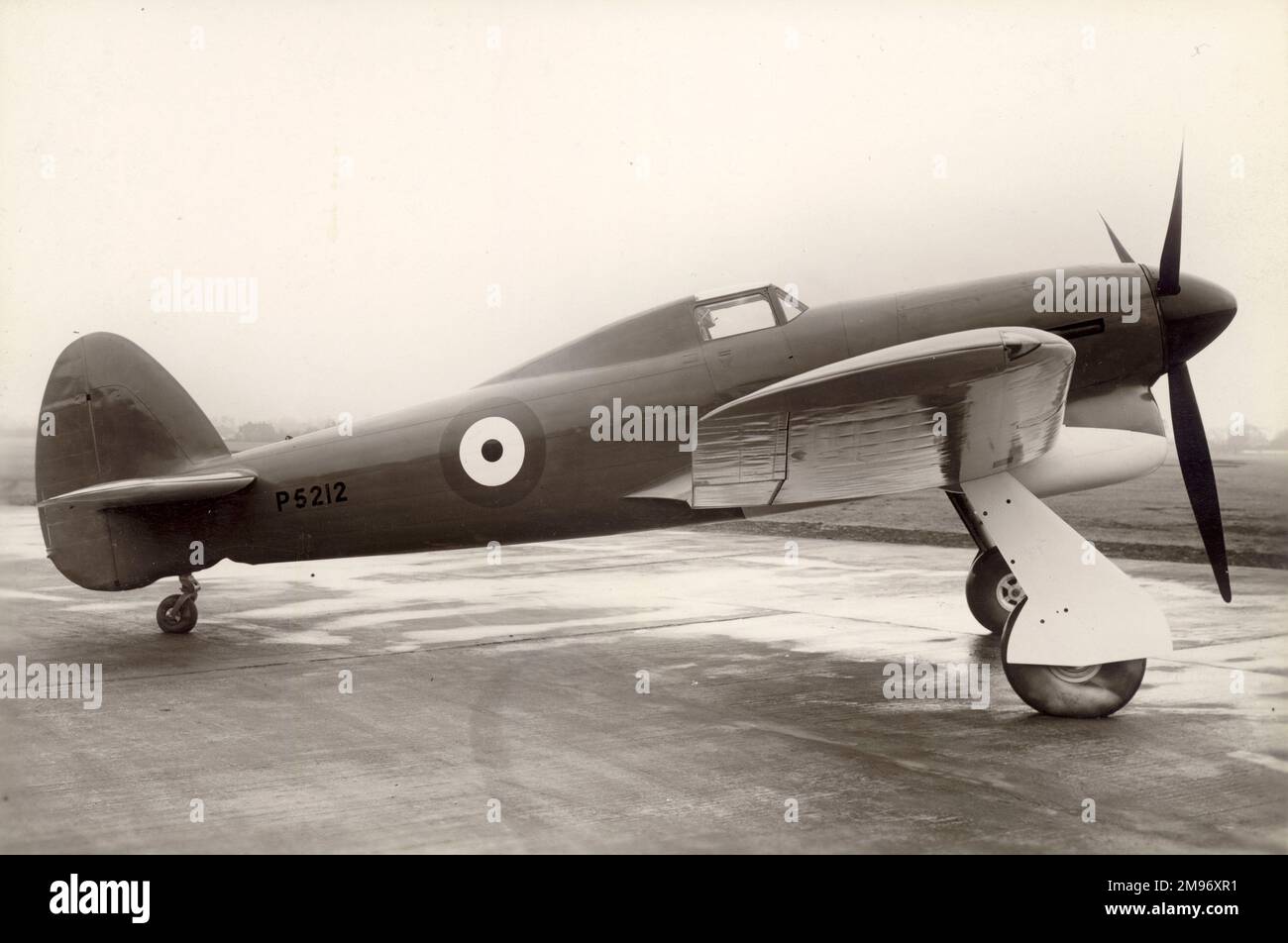 Hawker Typhoon first prototype, P5212, in its original form with small ...