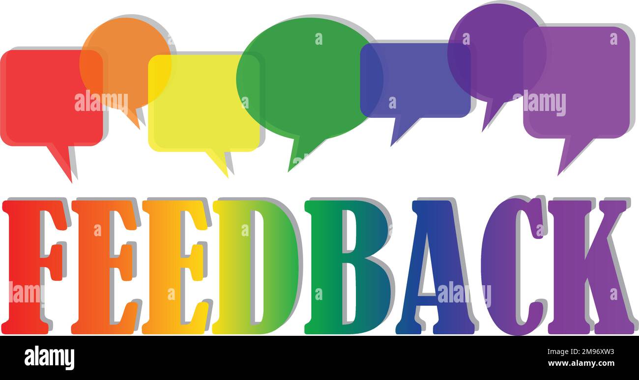 Colorful speech bubbles with the text feedback Stock Vector Image & Art ...