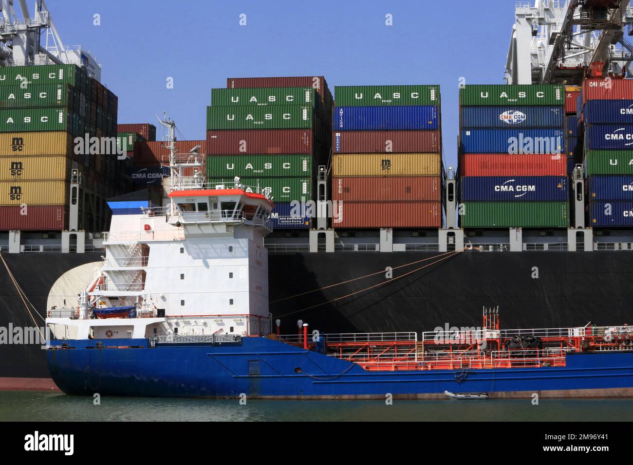 Container Terminal. Le Havre. Haute-Normandie. Seine-Maritime. France ...