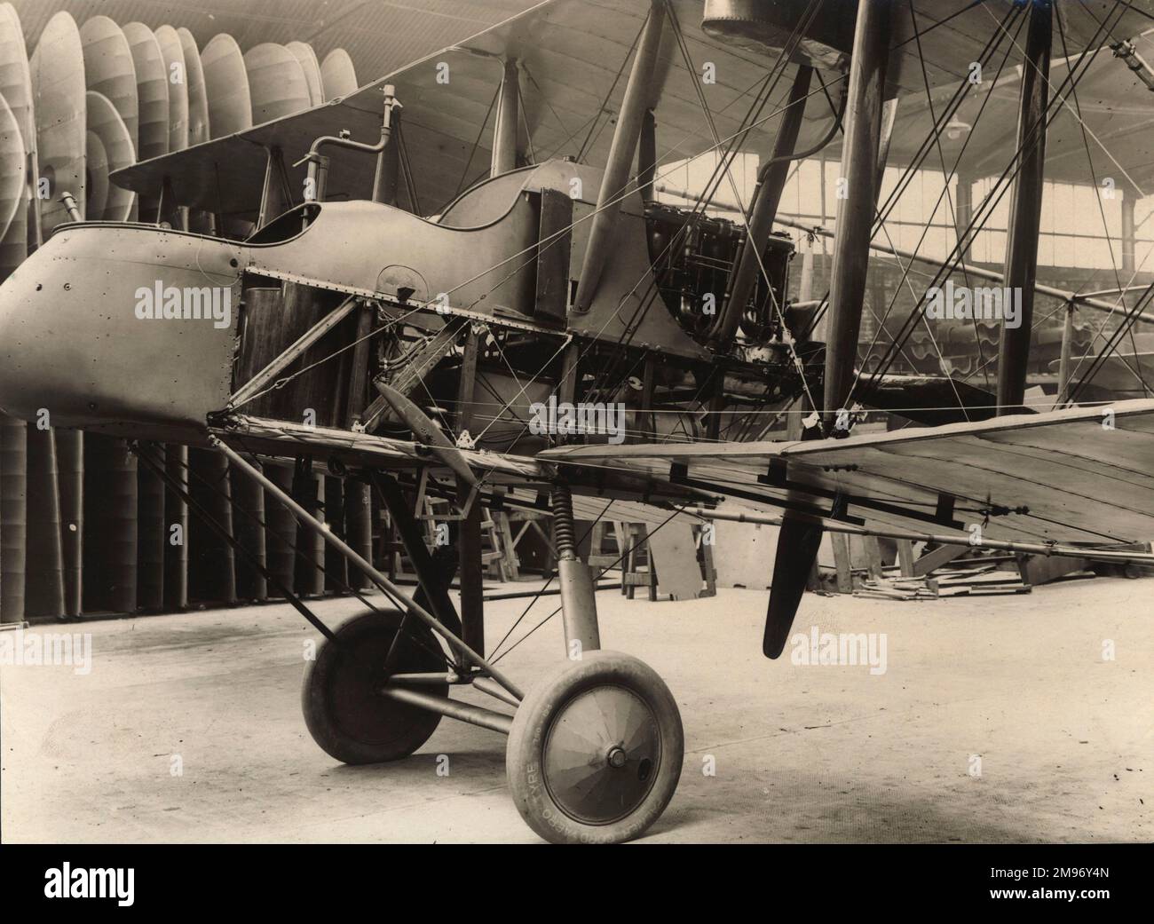 Royal Aircraft Factory FE2b (F.E.2b) with some fuselage panels removed ...